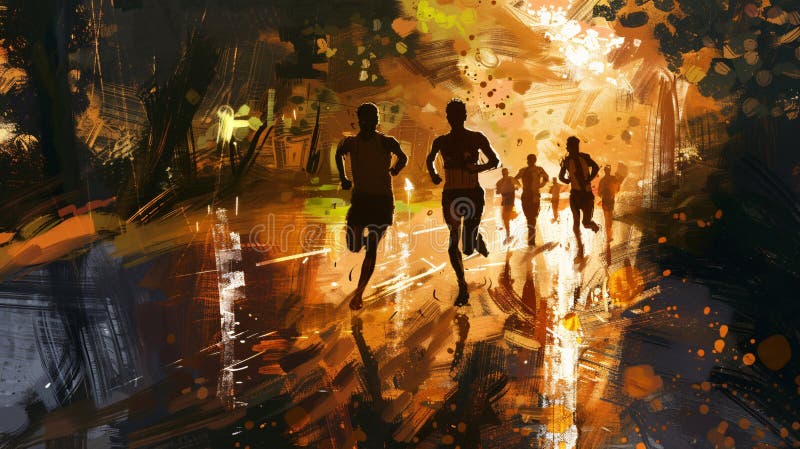 A Fascinating Drawing by an Artist, the Race Stock Image - Image of ...