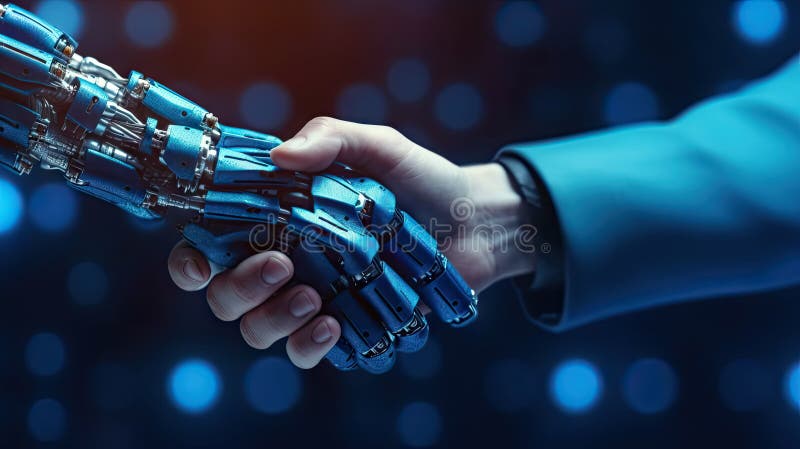 A Fascinating Generative AI Illustration Displays a Handshake Occurring ...