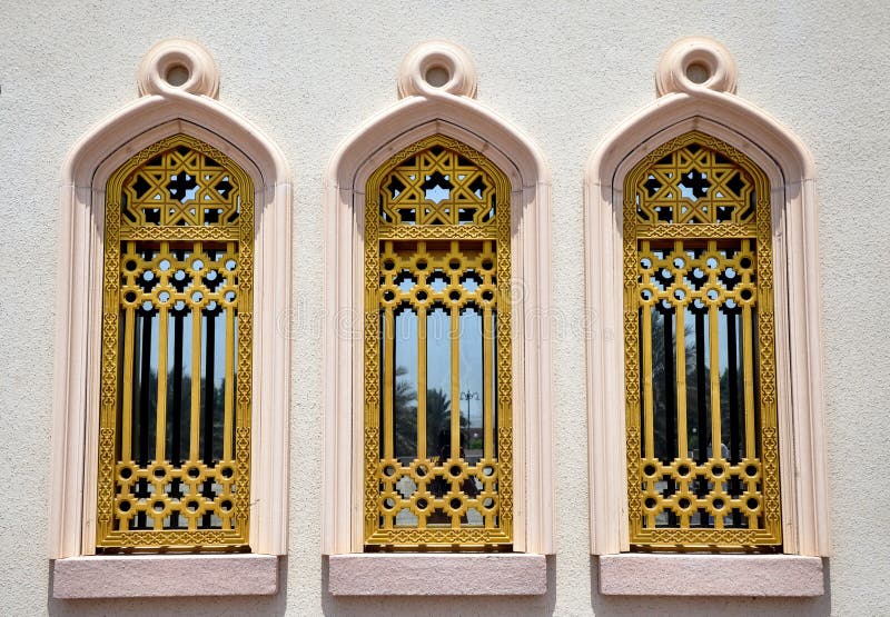The Fascinating Golden Windows of the Monument Stock Image - Image of ...