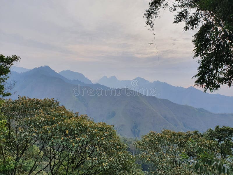 Fascinating Mountains Sunset View Stock Image - Image of sunset ...