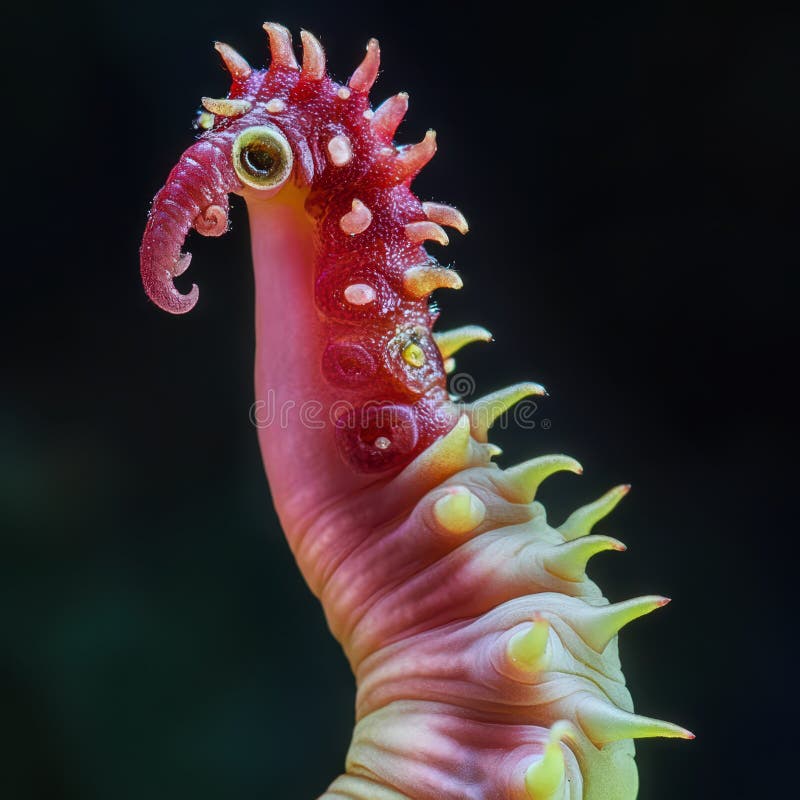 Close-up of a Colorful Sea Creature with Unique Textures in Ocean Water ...