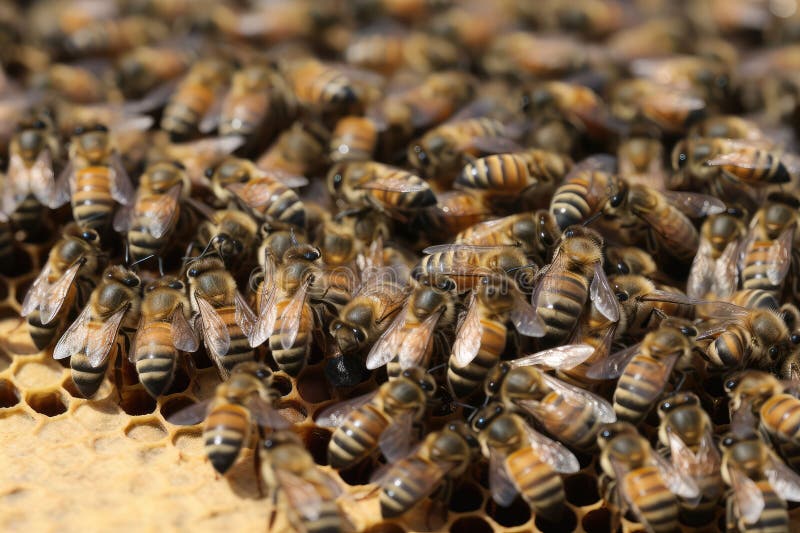 Exploring Life Inside a Beehive, Generative Ai Stock Illustration ... Exploring Life Inside a Beehive, Generative Ai Stock Illustration ...