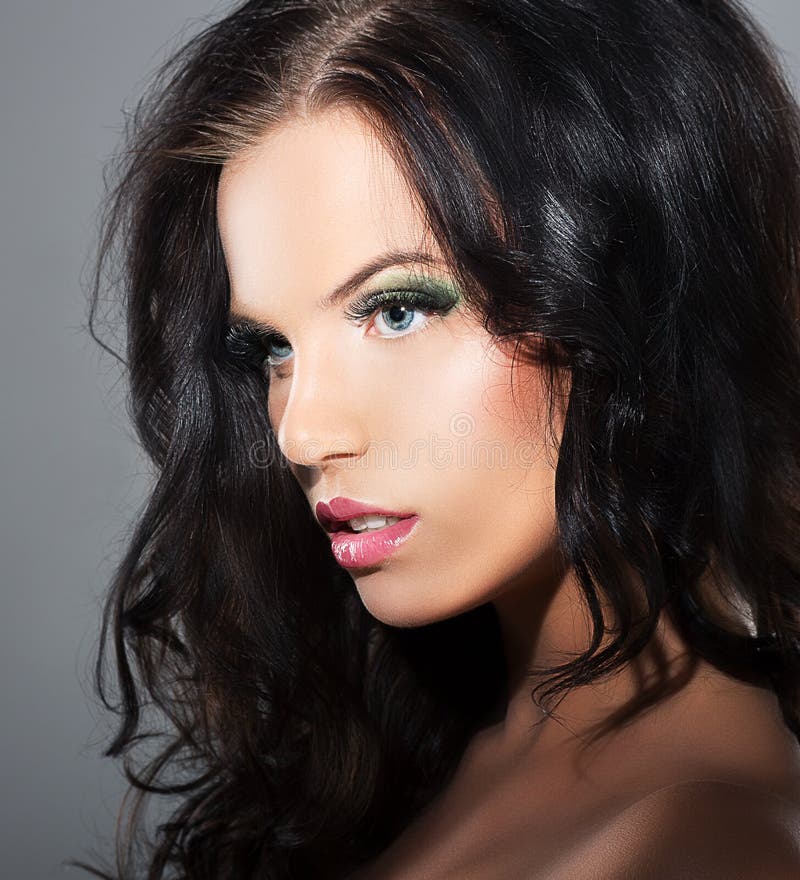 Elegant Strict Lady in Red Retro Dress with Crossed Hands. Proud ...