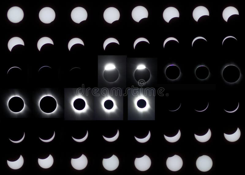 Fases Do Eclipse Solar Total 2006 Imagem de Stock - Imagem de cosmos ...