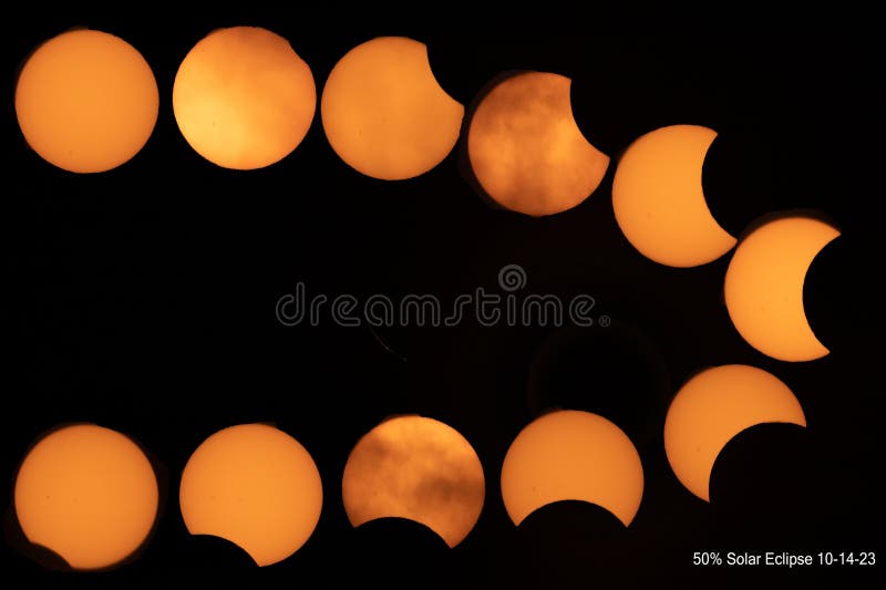 Fases Solares Del Eclipse Solar Imagen de archivo - Imagen de parcial ...