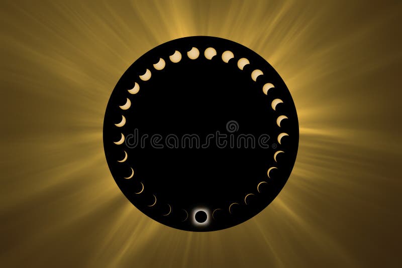 Fases Totales Del Eclipse Solar Eclipse Solar Foto de archivo - Imagen ...
