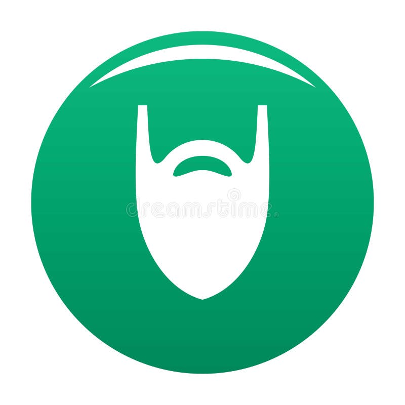 Fashion Beard Icon Vector Green Stock Vector - Illustration of male ...