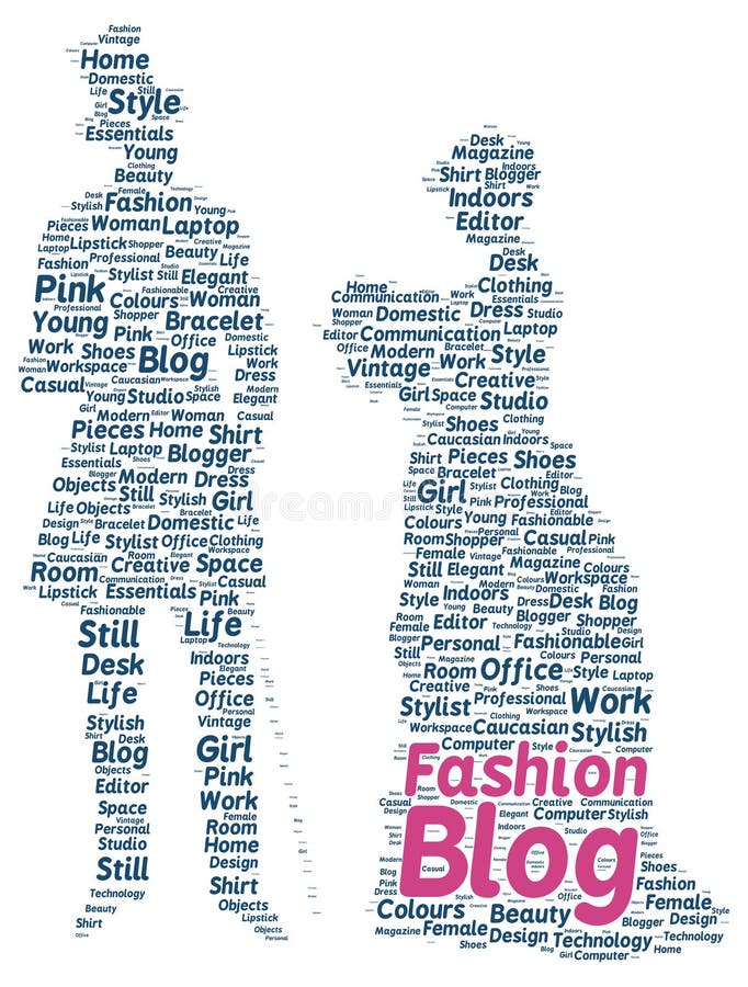 Fashion Blog Word Cloud Shape Stock Illustrations – 3 Fashion Blog Word ...