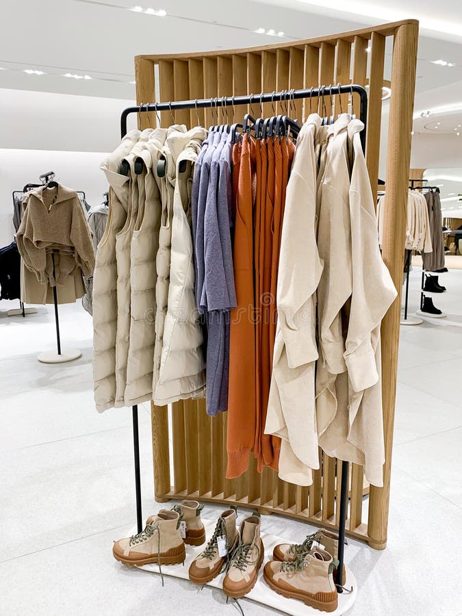 Fashion clothes store stock photo. Image of shirt, female - 204957624