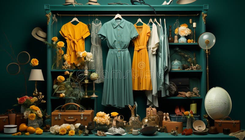 Fashion Collection on Display in Modern Boutique Generated by AI Stock ...