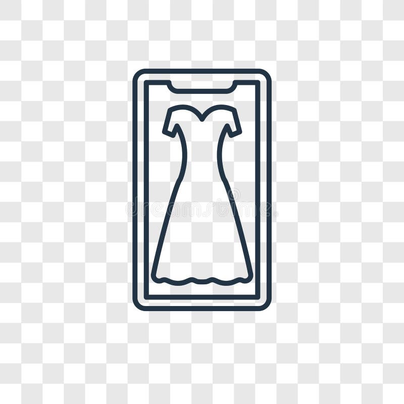 Fashion Concept Vector Linear Icon Isolated on Transparent Background ...
