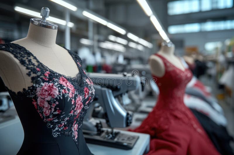 Fashion Design - Garment Sketches, Fabric Samples, Creative Workspace ...