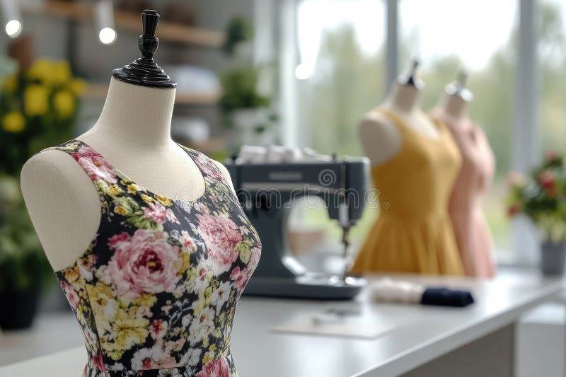 Fashion Design - Garment Sketches, Fabric Samples, Creative Workspace ...