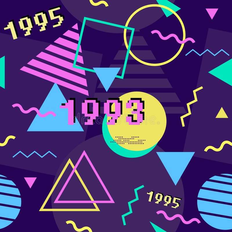 Fashion Design - 1990 Style Stock Vector - Illustration of pattern ...