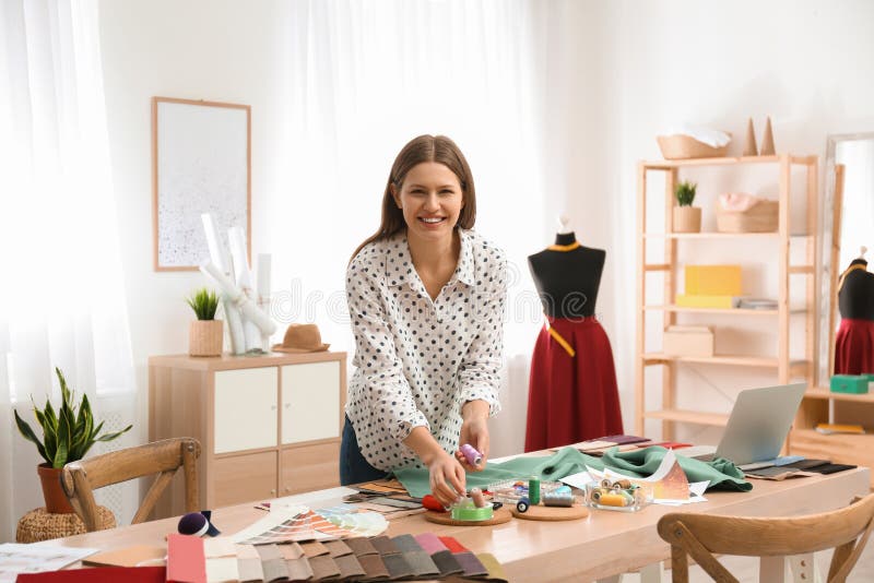 Fashion Designer Creating New Clothes Stock Photo - Image of ...