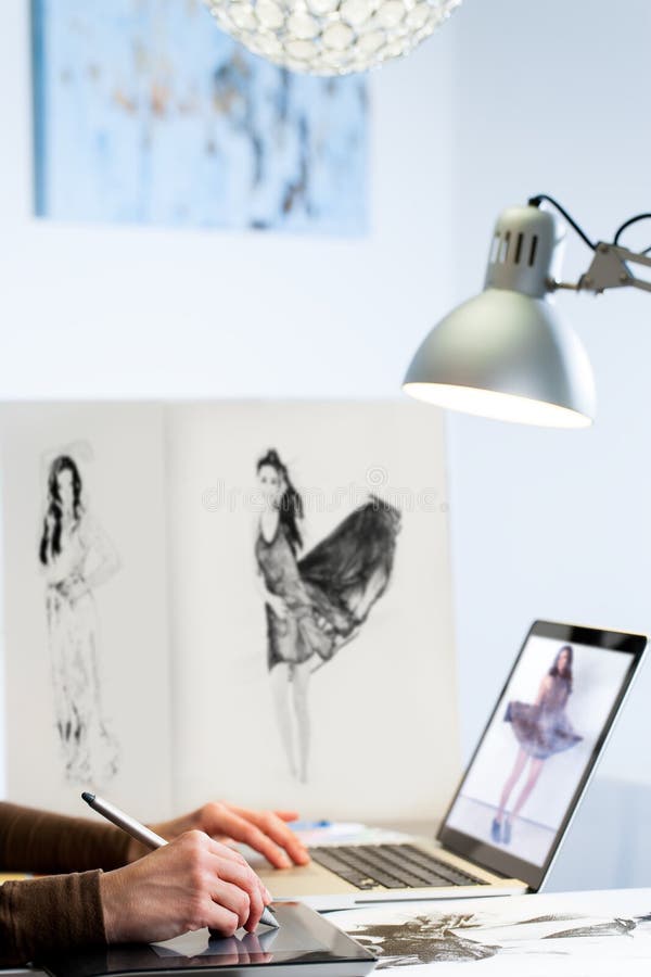 Fashion Designer in Studio. Stock Photo - Image of fashion, creative ...