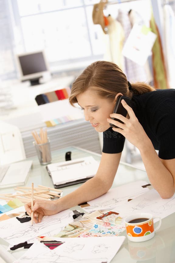 Fashion designer at work stock photo. Image of designer - 18848584