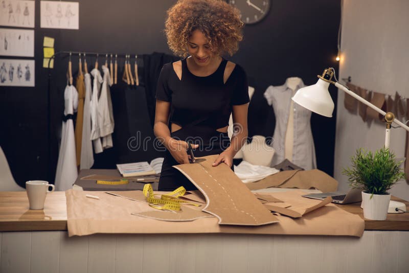 Fashion designer working stock photo. Image of creative - 154347708