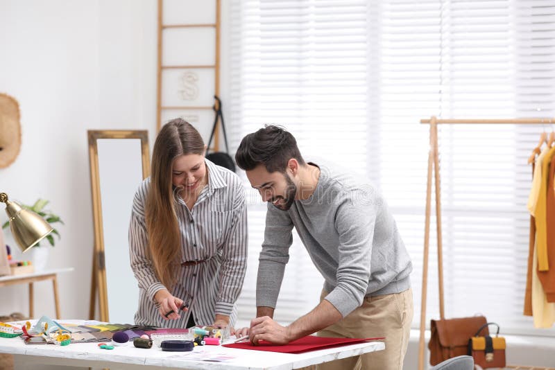 Fashion Designers Creating New Clothes Stock Image - Image of cloth ...