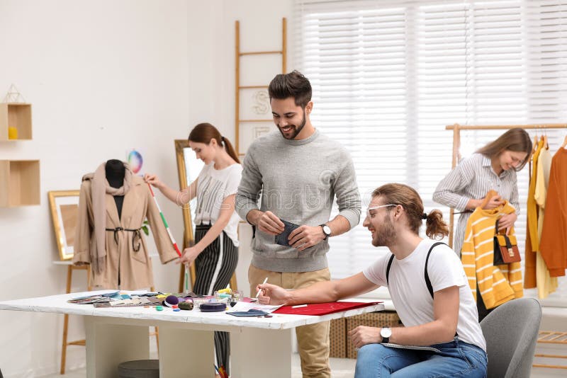 Fashion Designers Creating New Clothes Stock Image - Image of people ...
