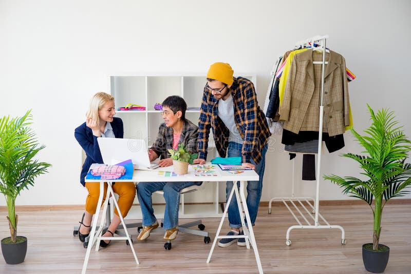 Fashion designers working stock photo. Image of fashion - 97730838