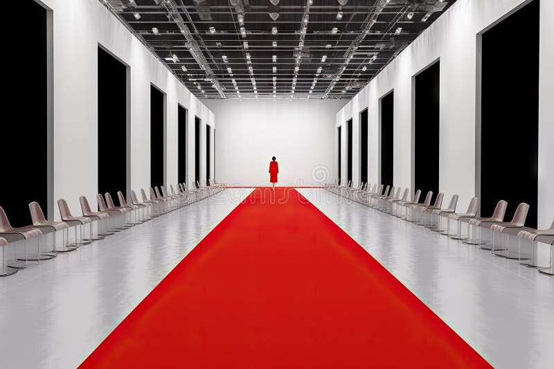 Fashion empty runway stock illustration. Illustration of abstract ...