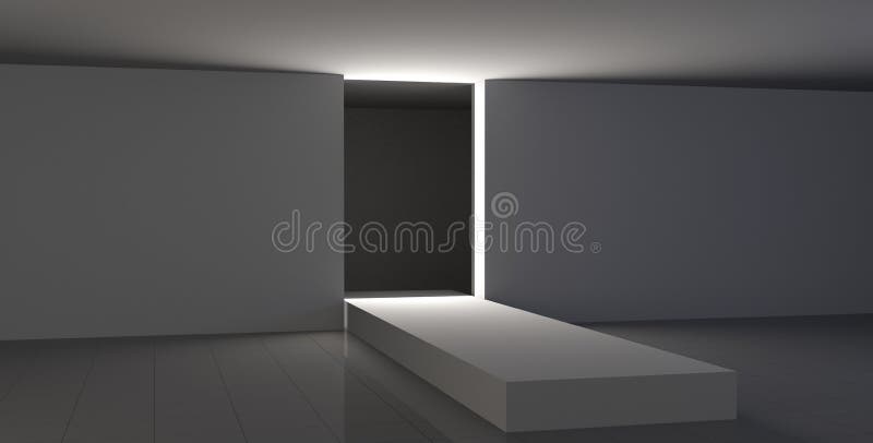 Fashion empty runway. stock illustration. Illustration of audience ...