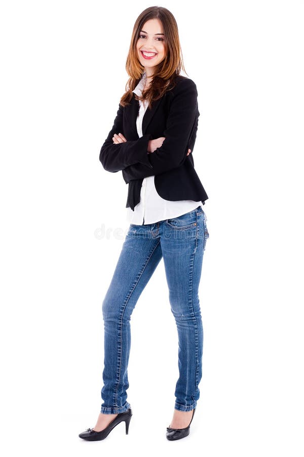 Fashion Female Model Standing Stock Image - Image of fashion, glamor ...