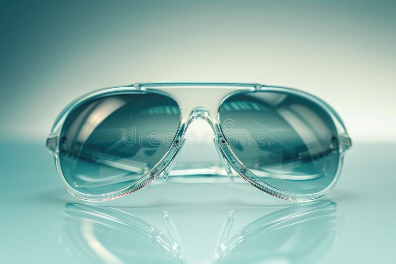 Fashion Forward: Blue Tinted Sunglasses. Stock Illustration ...