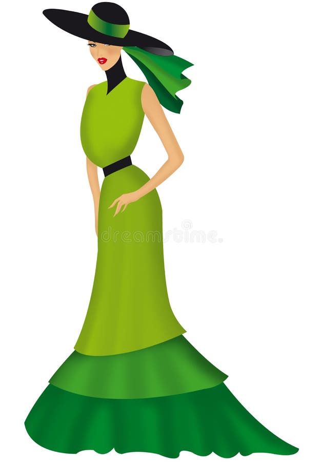 Black Isolated Women Silhouettes Vintage Icons Co Stock Vector ...