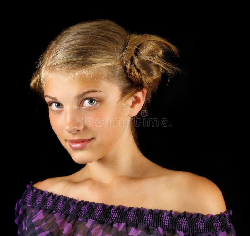 Fashion Girl with Fresh daily Makeup Stock Photo - Image of portrait ...