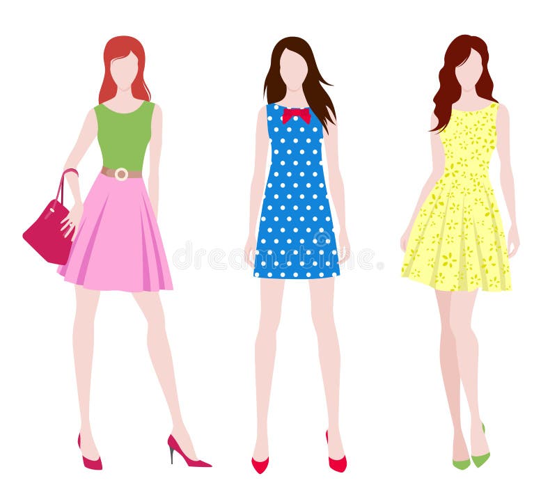 Fashion girls stock vector. Illustration of clothing - 39527218