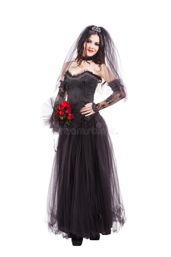 Gothic Bride Red Hair Veil Stock Photos - Free & Royalty-Free Stock ...