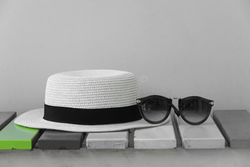 Fashion hat on the table stock image. Image of decoration - 128821019