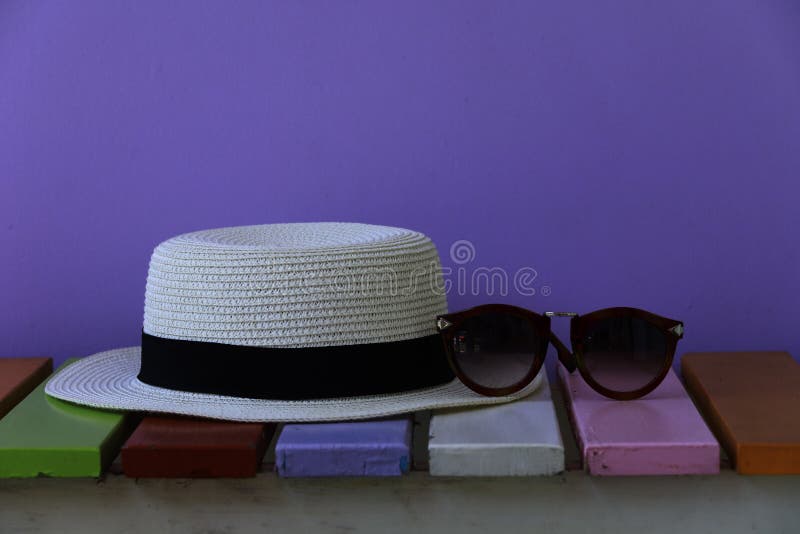 Fashion hat on the table stock photo. Image of holiday - 128821096