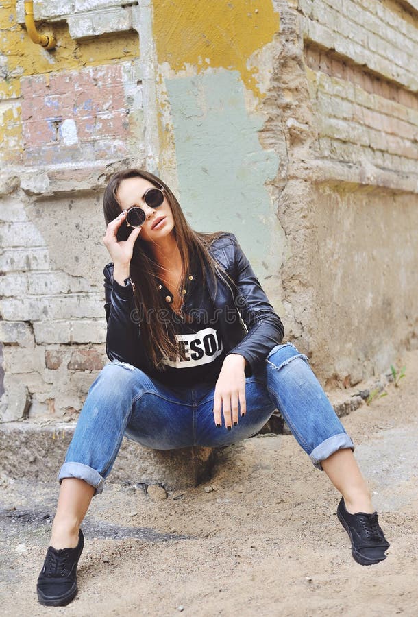 Fashion Hipster Girl Portrait Outdoor Stock Image - Image of sensuality ... Fashion Hipster Girl Portrait Outdoor Stock Image - Image of sensuality ...