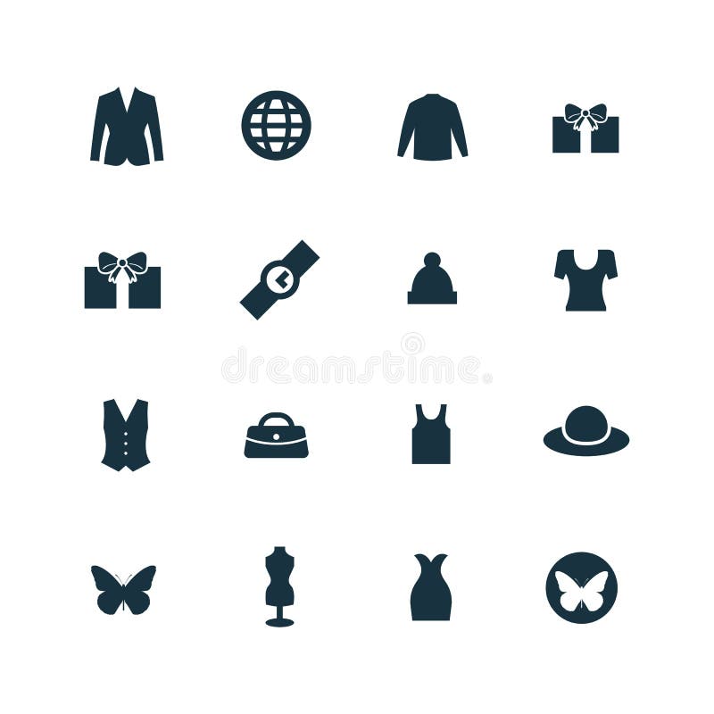 Fashion icons set stock vector. Illustration of silhouette - 52613301
