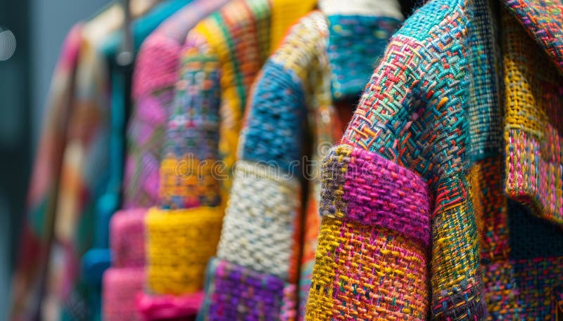 Fashion Industry Modern, Elegant Clothing in Multi Colored, Woven ...