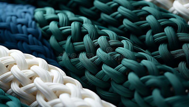 Fashion Industry Woven Textile Patterns in Green, Blue, and Yellow ...