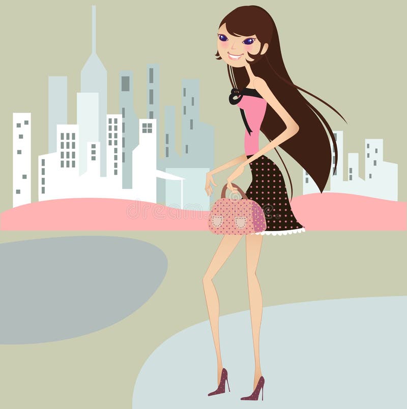 Fashion lady stock vector. Illustration of beauty, pose - 3019188