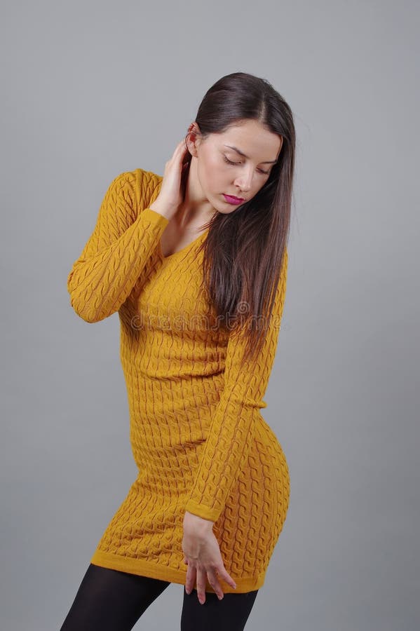 Fashion lady posing 6 stock image. Image of elegant, lady - 83501541