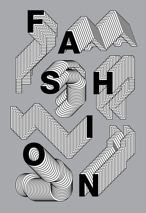 Fashion, layered alphabet stock vector. Illustration of layered - 156862087