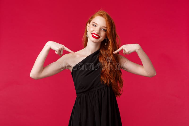 Fashion Luxury And Beauty Concept Portrait Of Confident Sassy Redhead