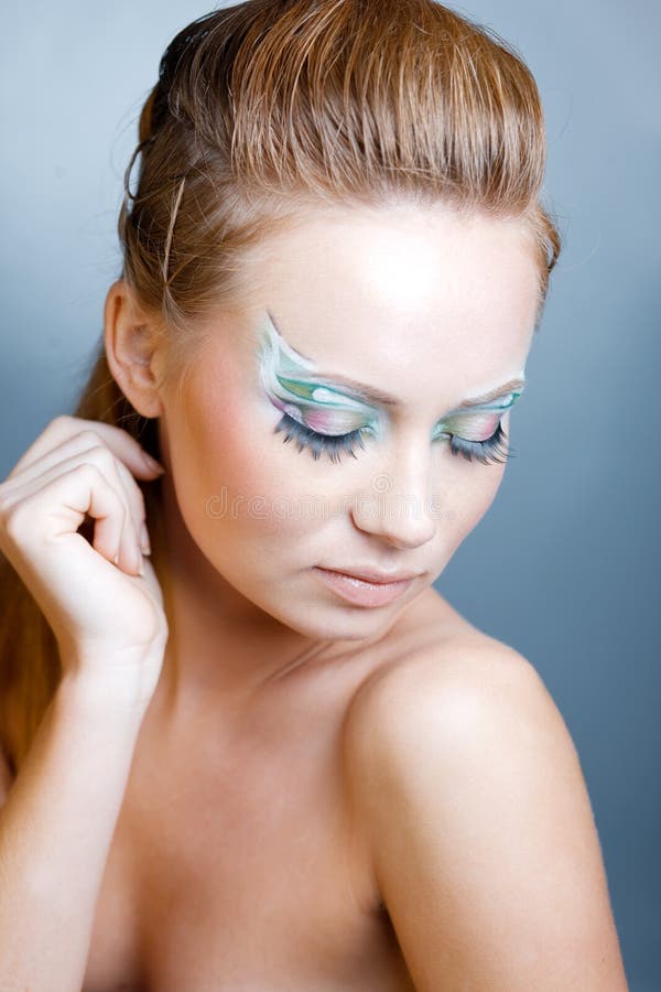 Beautiful Makeup stock photo. Image of girl, female, background - 16859974