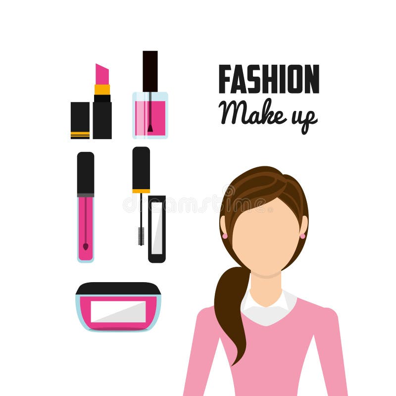 Fashion make up design stock illustration. Illustration of icons - 64589513