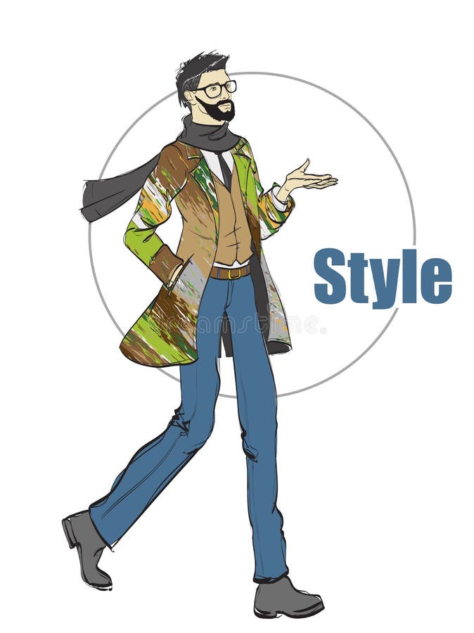Fashionable Man In A Jacket Breeches And Shoes Stock Vector