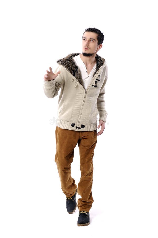 Fashion man walking stock photo. Image of funky, forward - 34908712