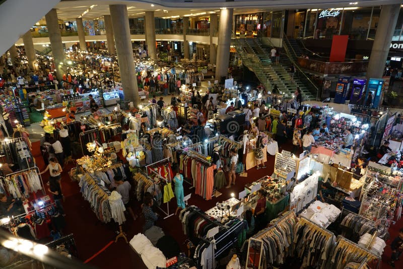 Fashion Market Inside the Mall Stock Image - Image of people, shirt ...