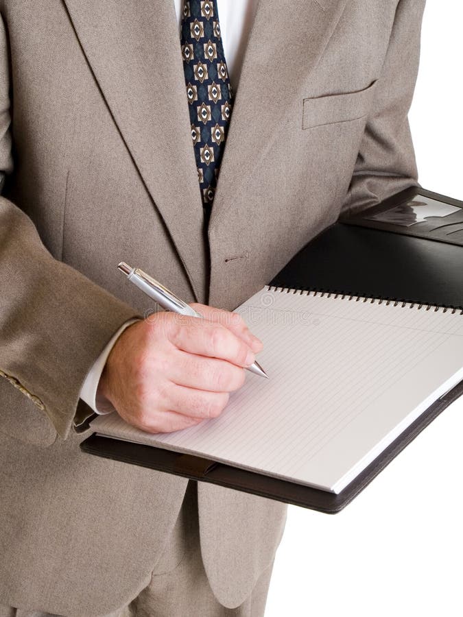 Fashion - Men - Businessman Taking Notes Stock Image - Image of holding ...