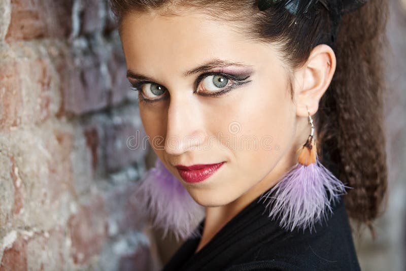 Fashion model stock image. Image of glamor, wall, lady - 25611447